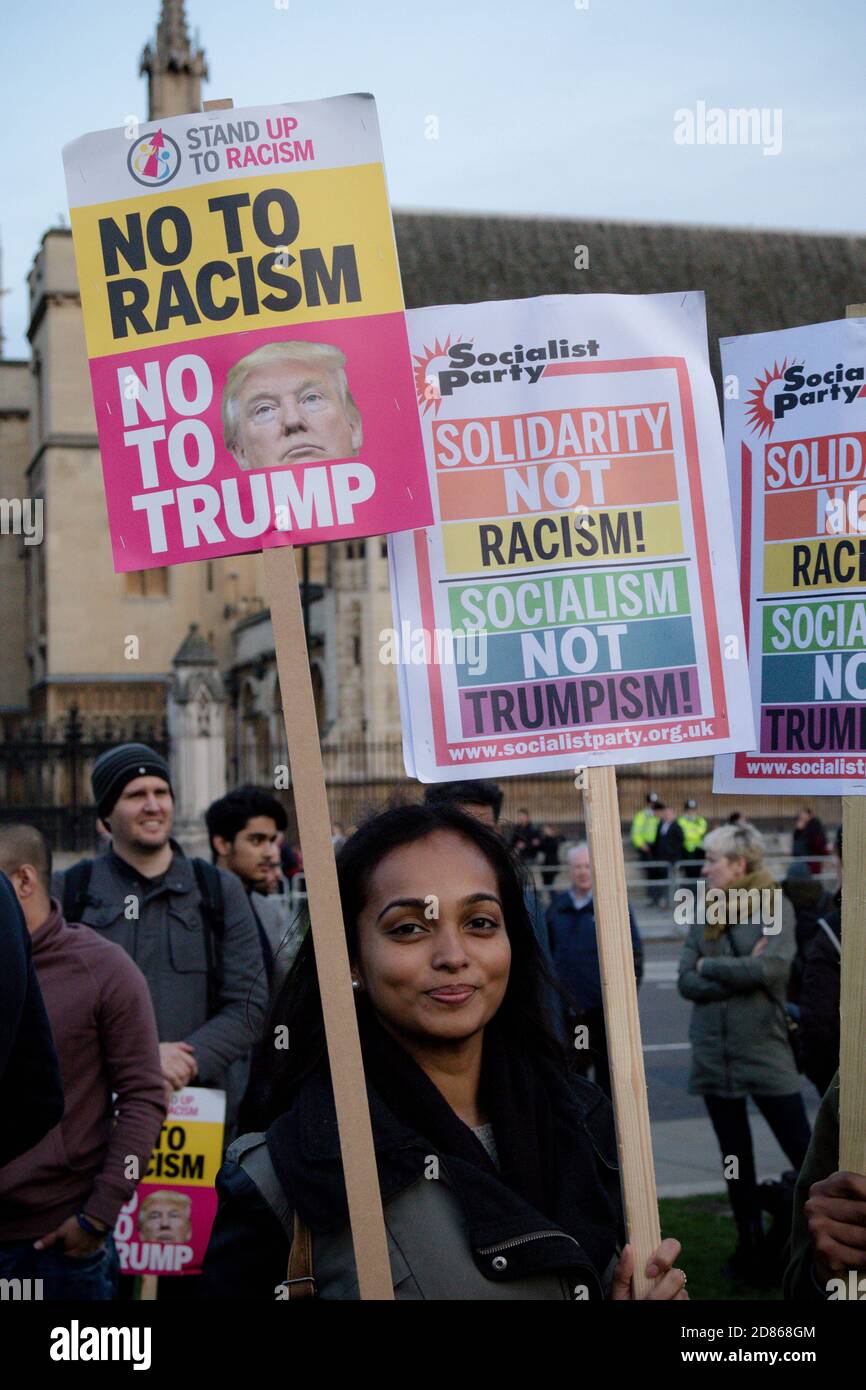 Londonl, United Kingdon - Febuary 20th, 2017: Protesters gather in ...