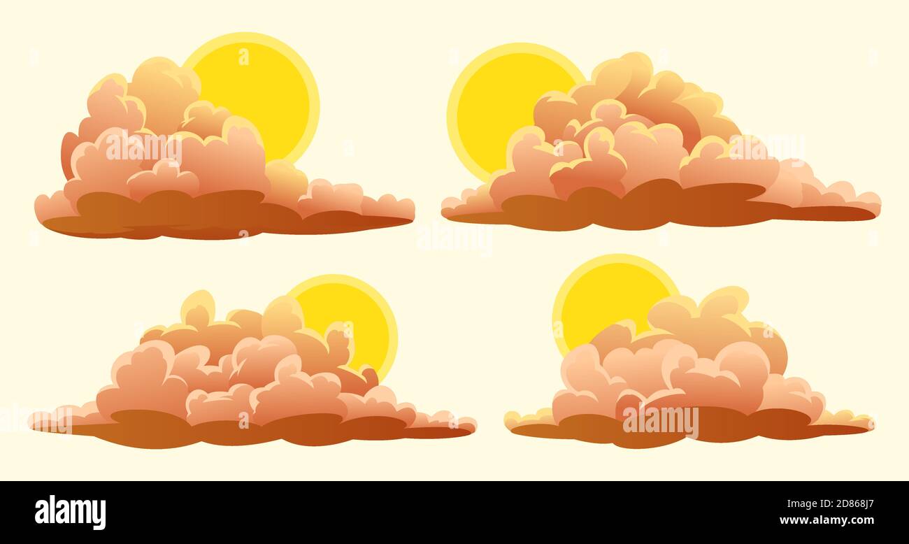 Set of cartoon clouds Stock Vector Image & Art - Alamy