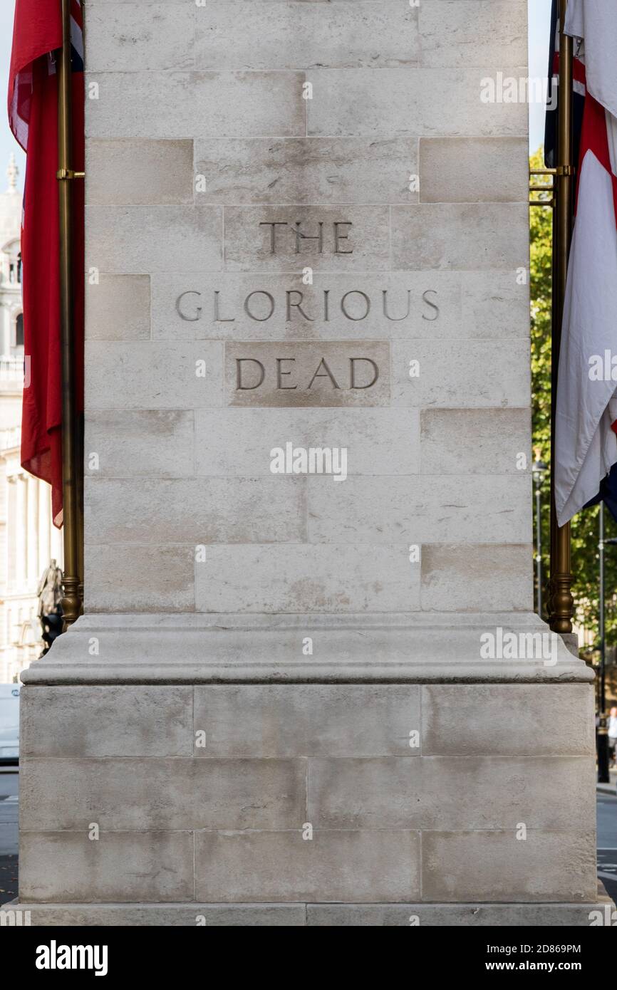 London, 28th September 2017:-The Cenotaph, Whitehall. Now designated ...