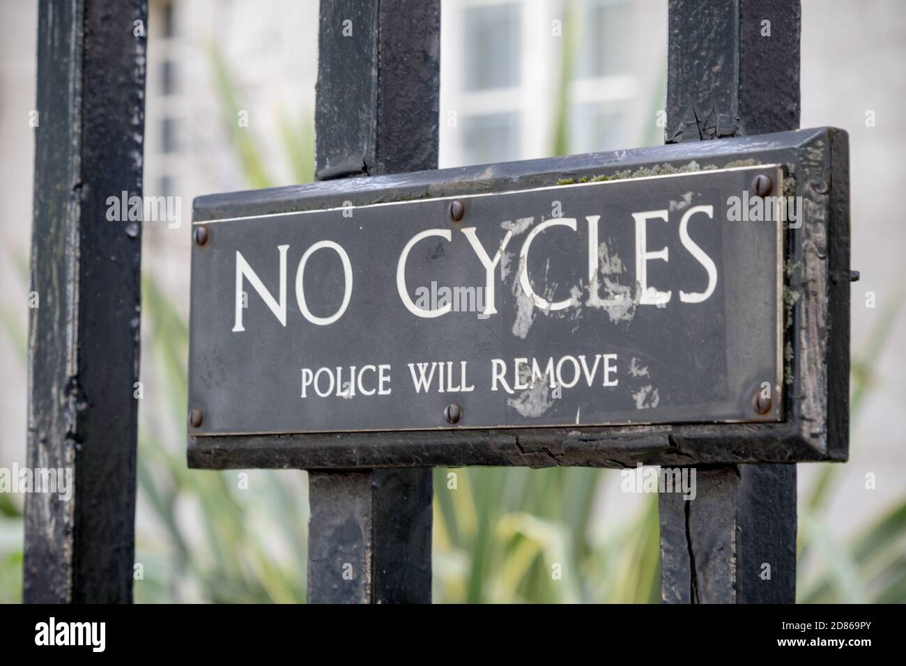 London, 28th September 2017:-Signs on the railings of Portcullis House ...