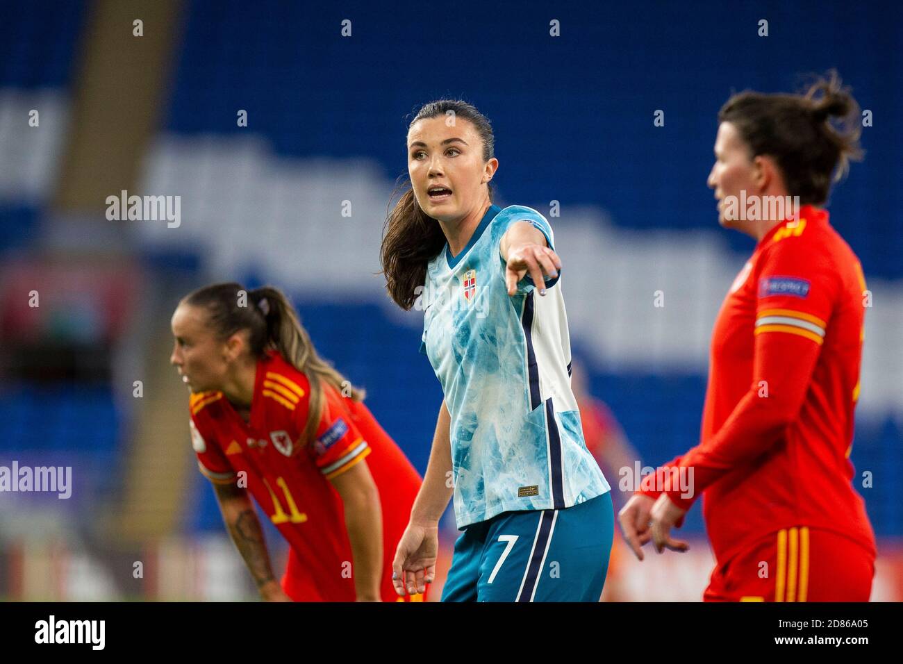 Cardiff, Wales, UK. 27th Oct, 2020. Ingrid Syrstad Engen of Norway ...