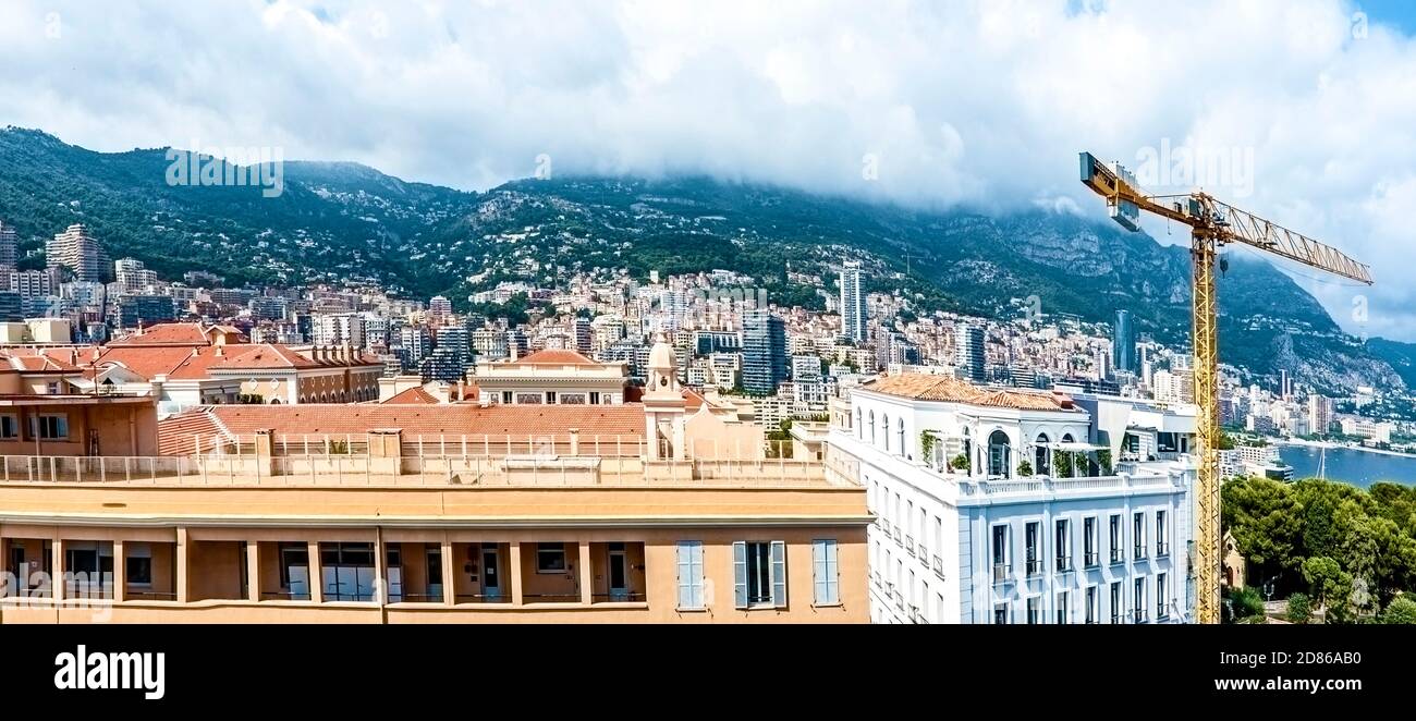 View of Monaco from oceanographic museum terrace Stock Photo - Alamy