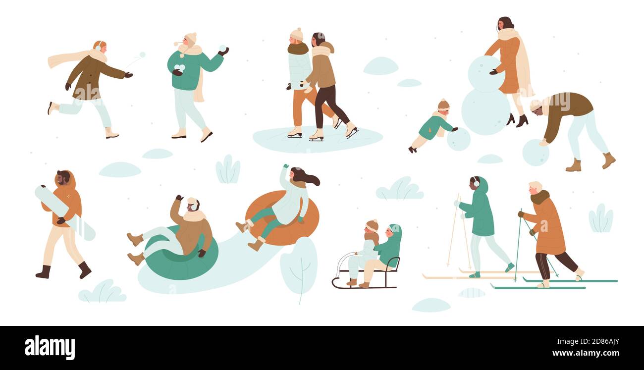 Set christmas characters in Stock Vector Images - Alamy