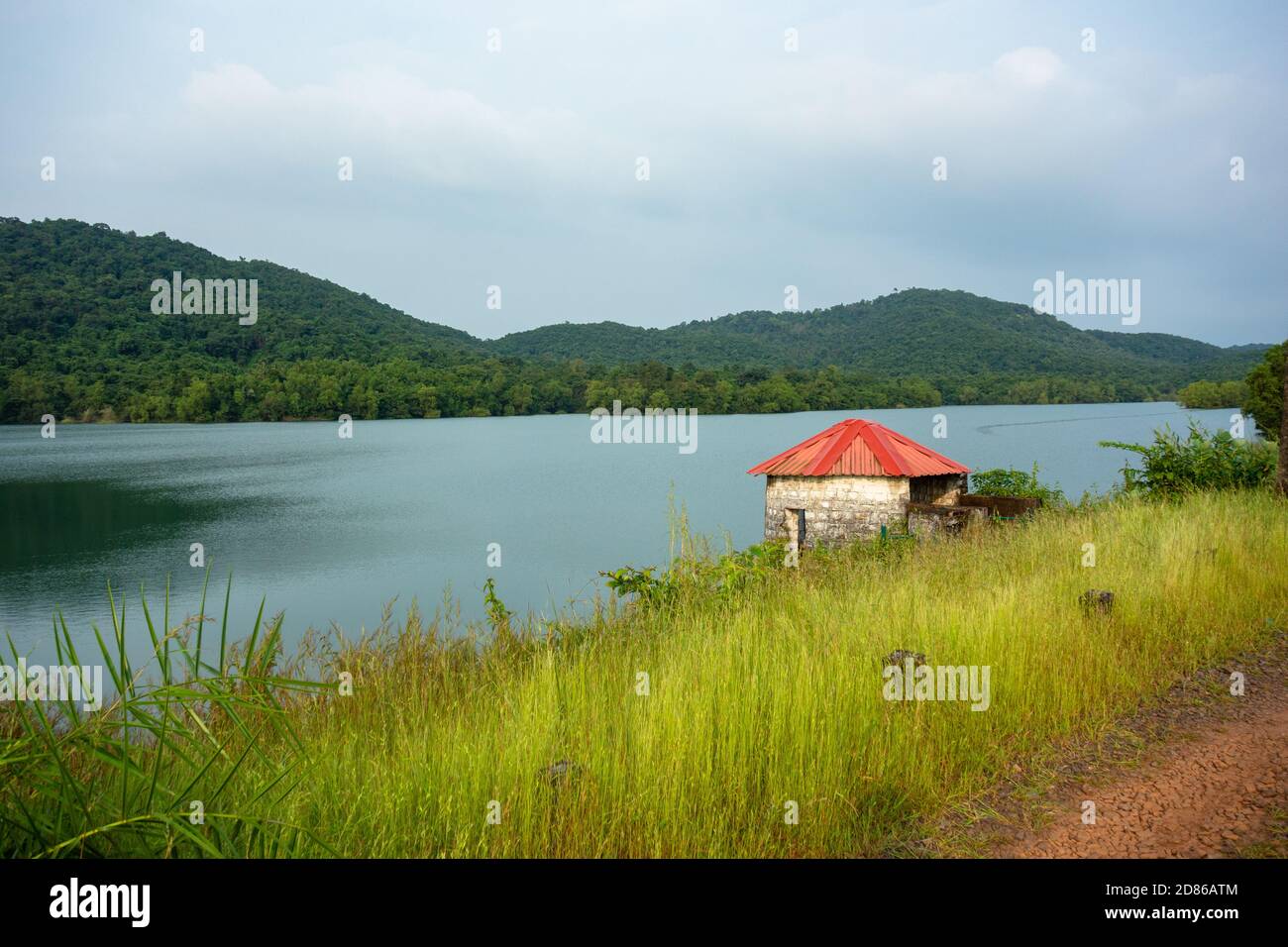 Scenic and secluded Moisal Dam in Rumbrem, Sanguem, Goa, India Stock ...