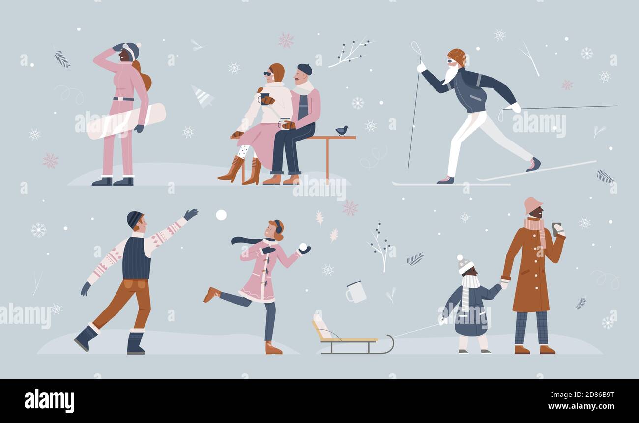 Snowball activity Stock Vector Images - Alamy