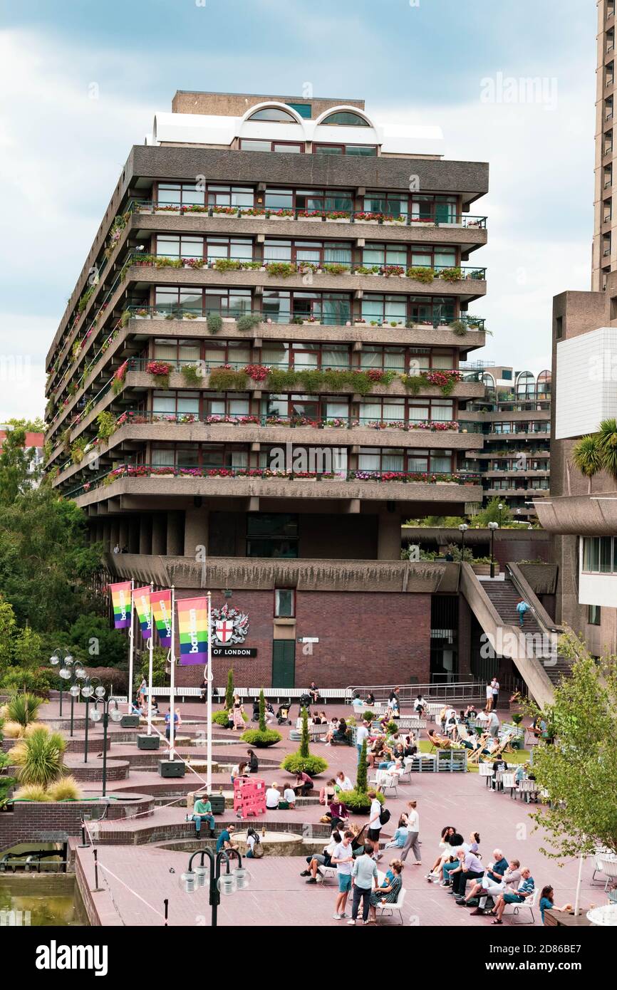 London, United Kingdom, August 3rd 2019:- A view of the Barbican Estate ...
