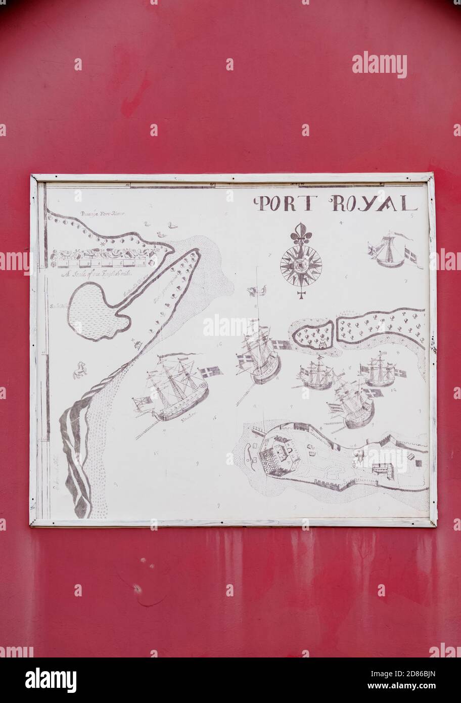 Port royal jamaica map hi-res stock photography and images - Alamy