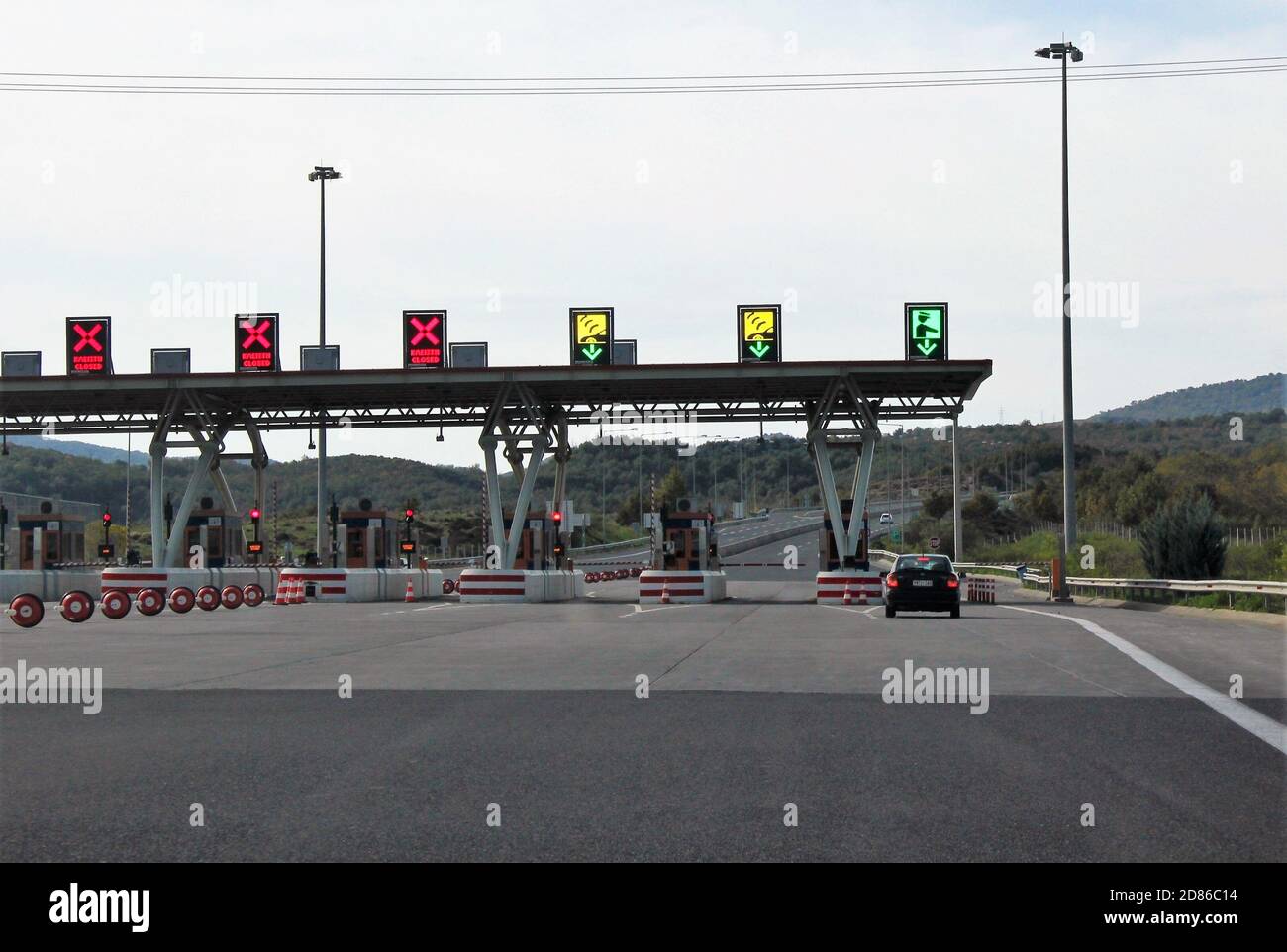 Highway tolls in Peloponnese, Greece, November 16 2019 Stock Photo - Alamy