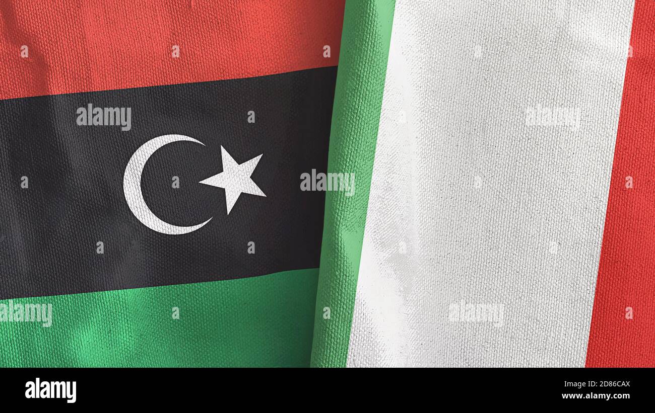 Libya italy flags hi-res stock photography and images - Alamy
