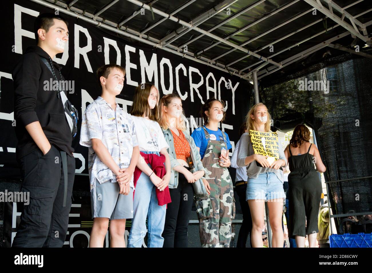 London, United Kingdom, August 31st 2019:- Young climate protesters ...