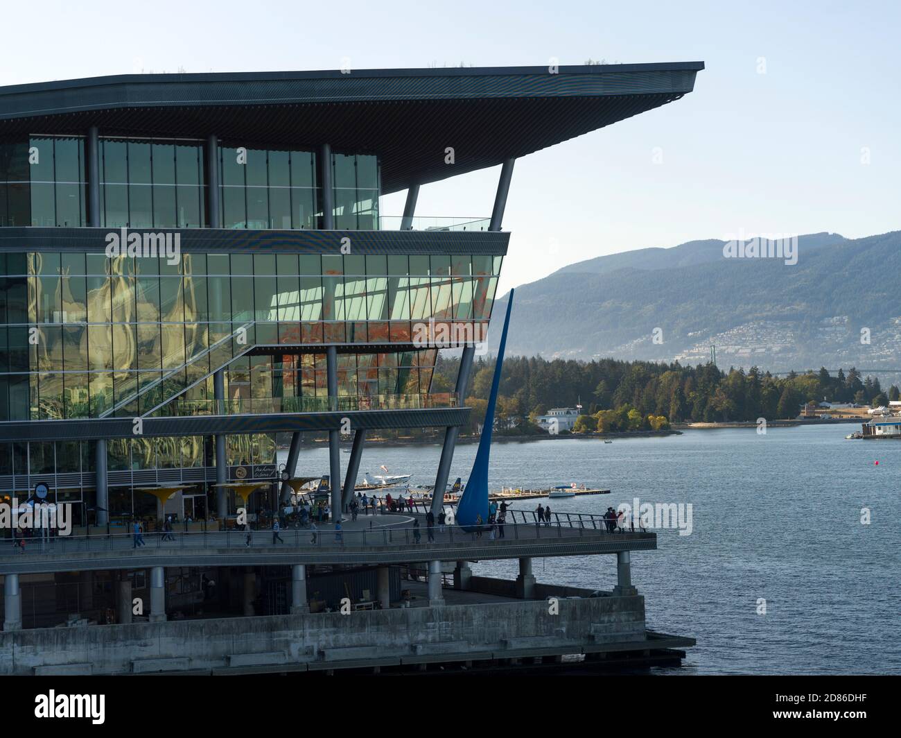 Building along Burrard Inlet, Vancouver, Lower Mainland, British ...