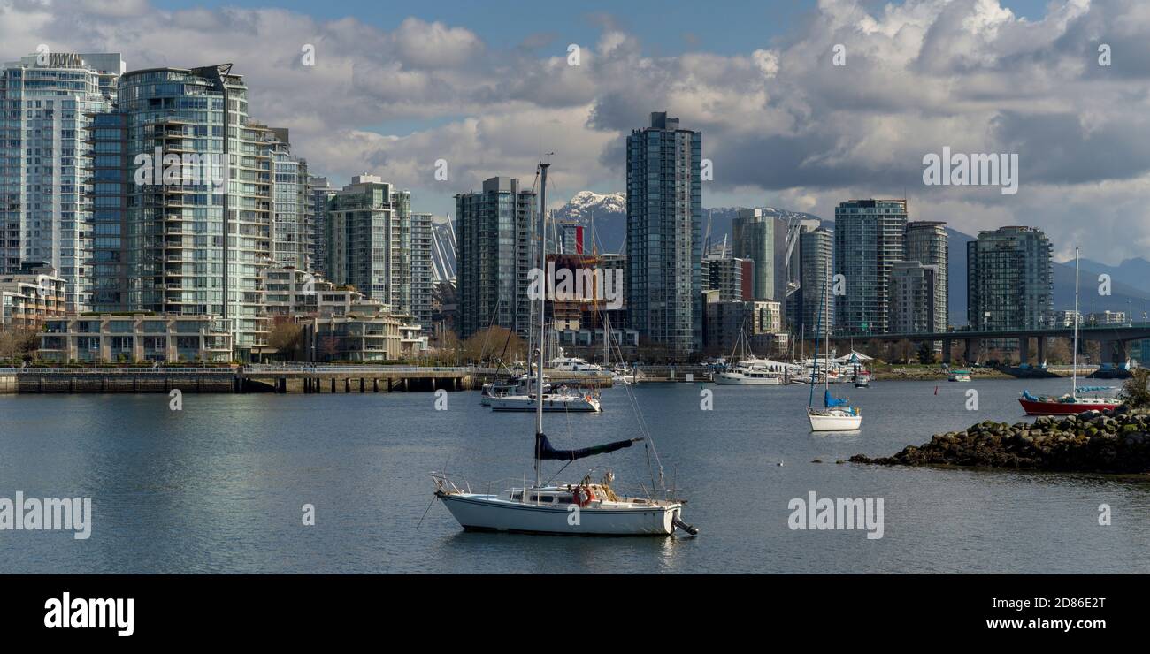 Buildings at the waterfront, Vancouver, Lower Mainland, British ...