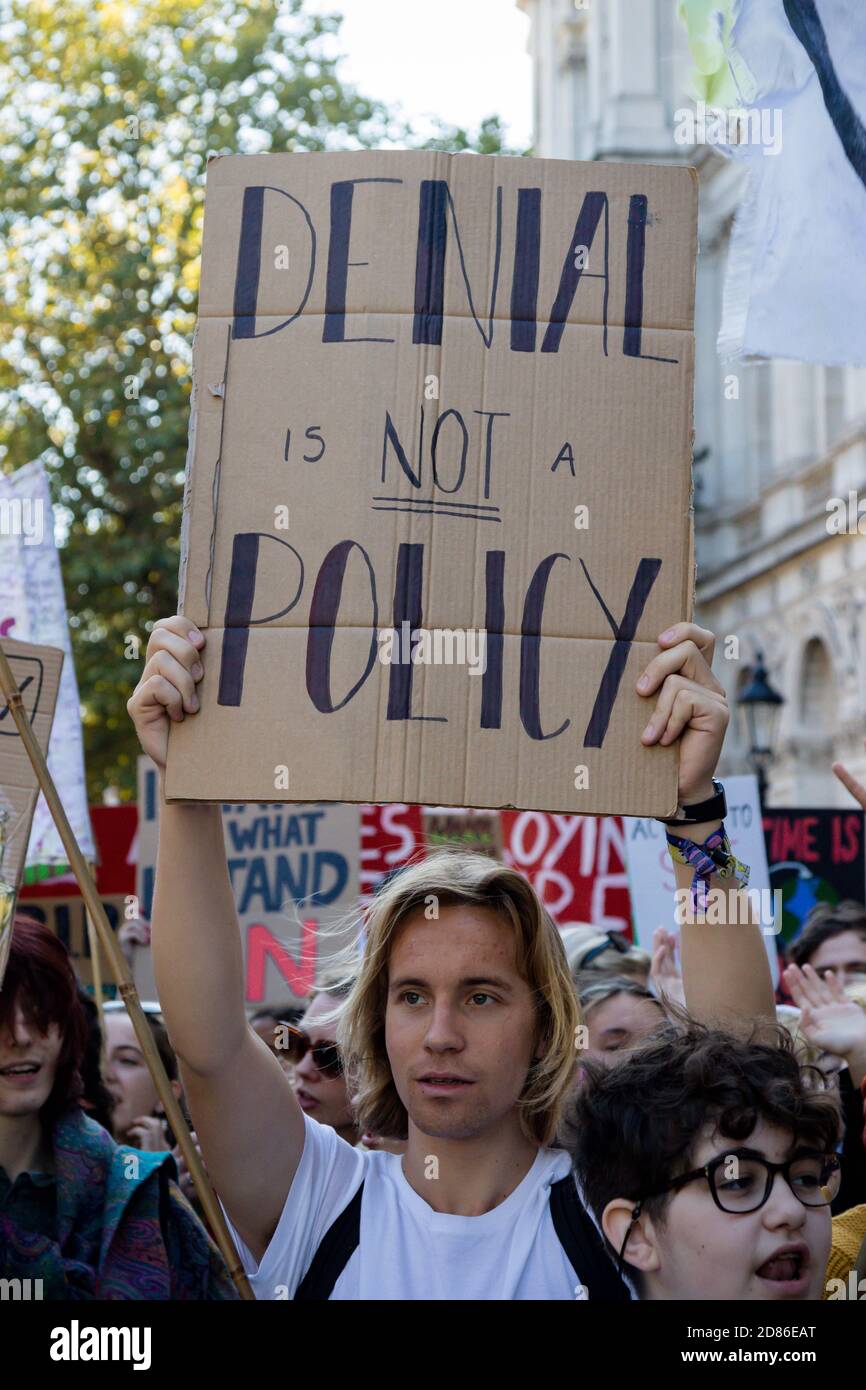 London, United Kingdom, 20th September 2019:- Climate Change Protesters ...