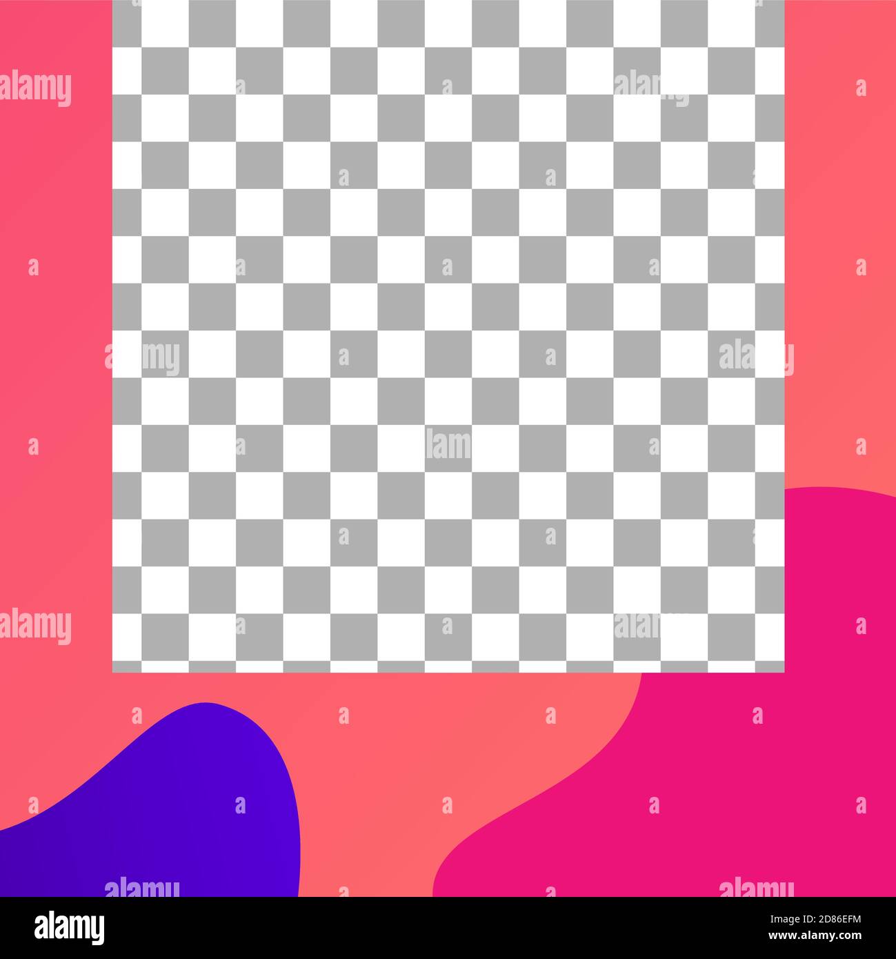 Fluid shapes post. Trendy photo frame post template Stock Vector Image ...