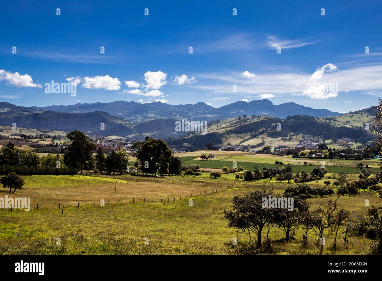 View of the beautiful mountains of the municipality of La Calera ...