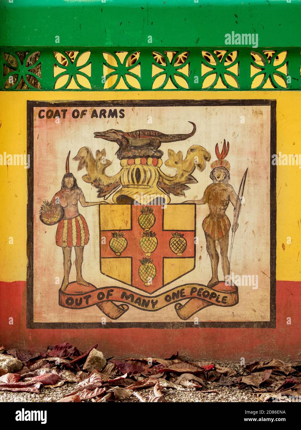 Coat of Arms Mural Painting, Cedella Marley Booker Basic School, Nine ...