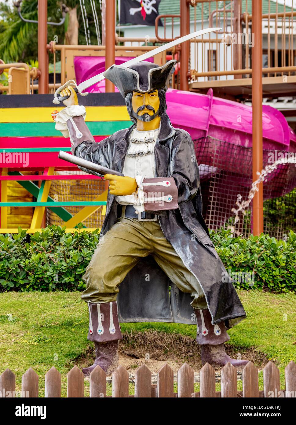 Pirate Figure at Seven Mile Beach, Long Bay, Negril, Westmoreland ...