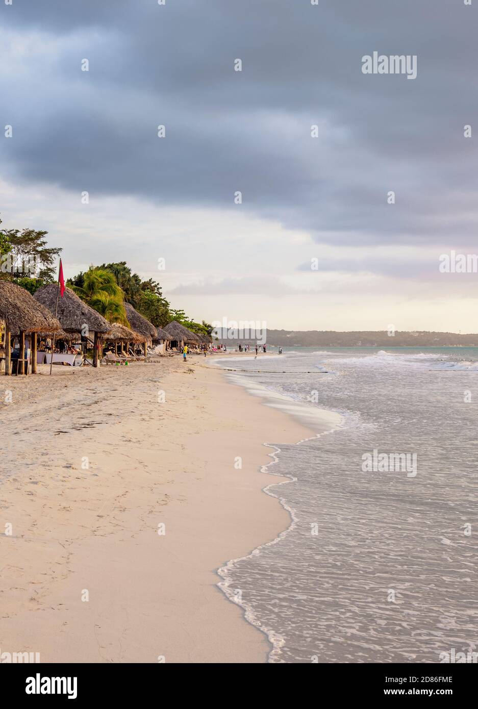 Seven Mile Beach, Long Bay, Negril, Westmoreland Parish, Jamaica Stock ...