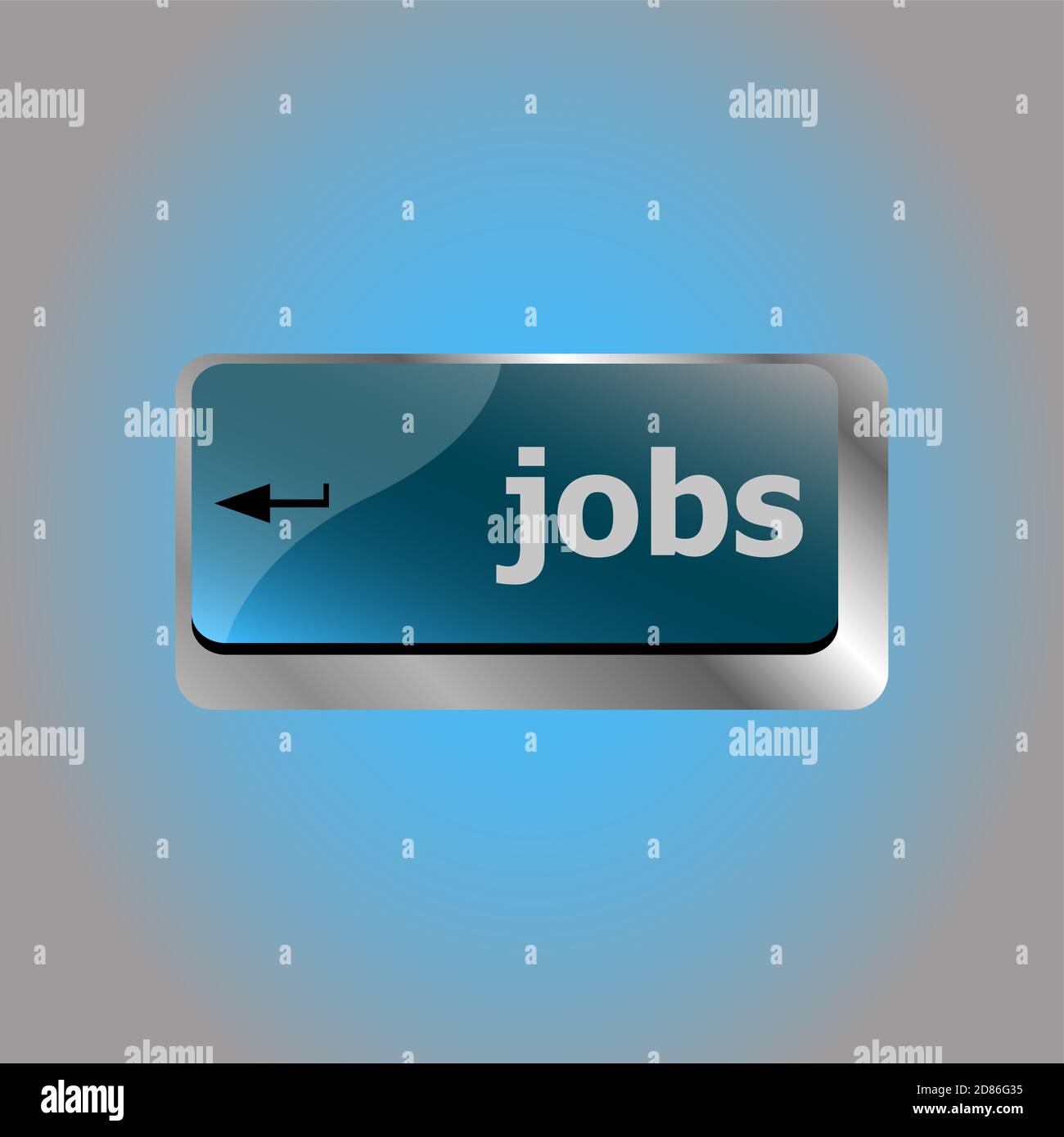 Computer keyboard with Jobs enter key - business concept Stock Photo - Alamy