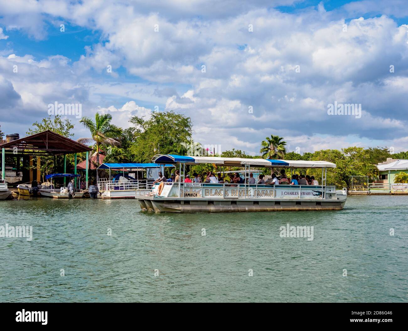 Black River Safari Boat Tour, Saint Elizabeth Parish, Jamaica Stock ...