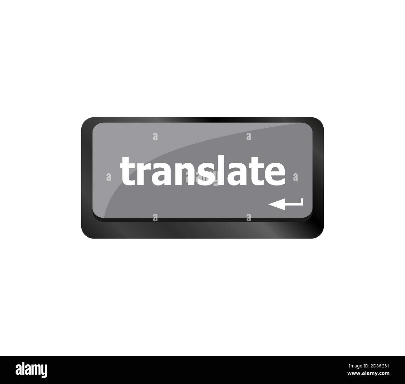 Translate enter button on computer keyboard keys Stock Photo - Alamy