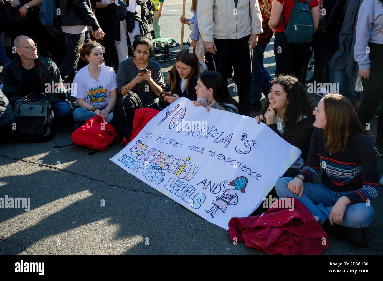 London, UK, United Kingdom 15th February 2019:- Striking school aged ...