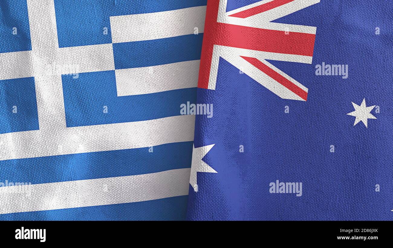 Australia greek flag hi-res stock photography and images - Alamy