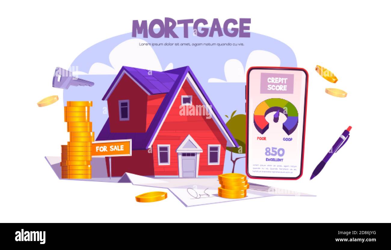 Mortgage, loan for home purchase. Mobile application with credit score ...