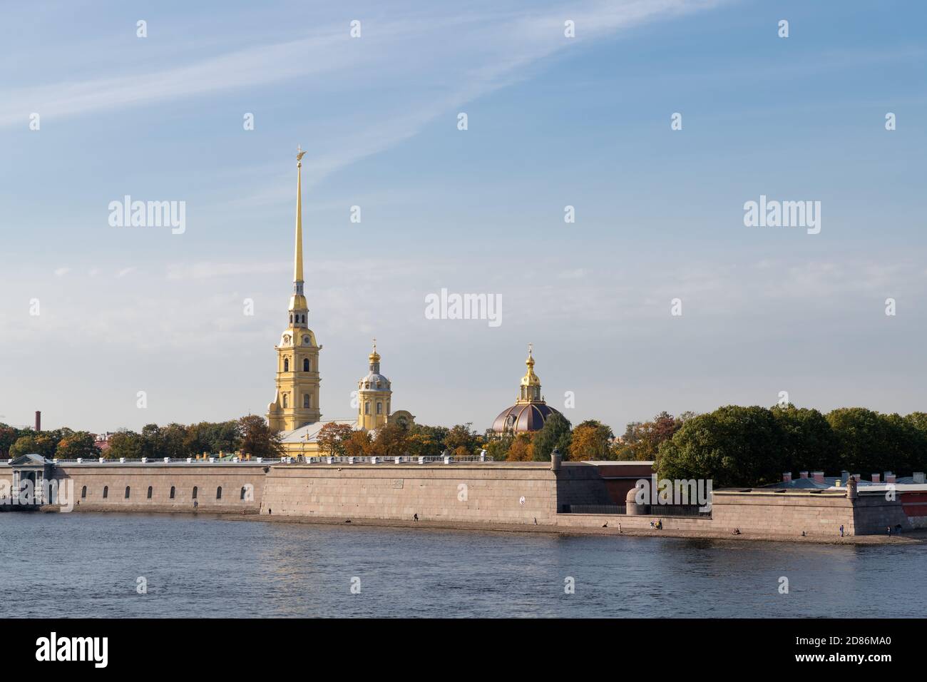 View of The Peter and Paul Fortress, citadel of St. Petersburg, Russia ...