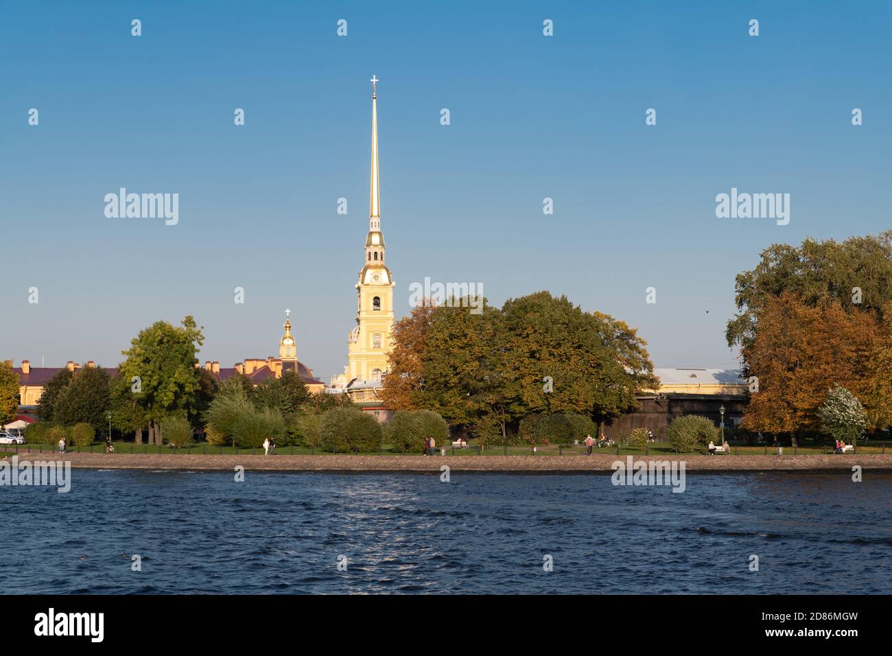 View of The Peter and Paul Fortress, citadel of St. Petersburg, Russia ...