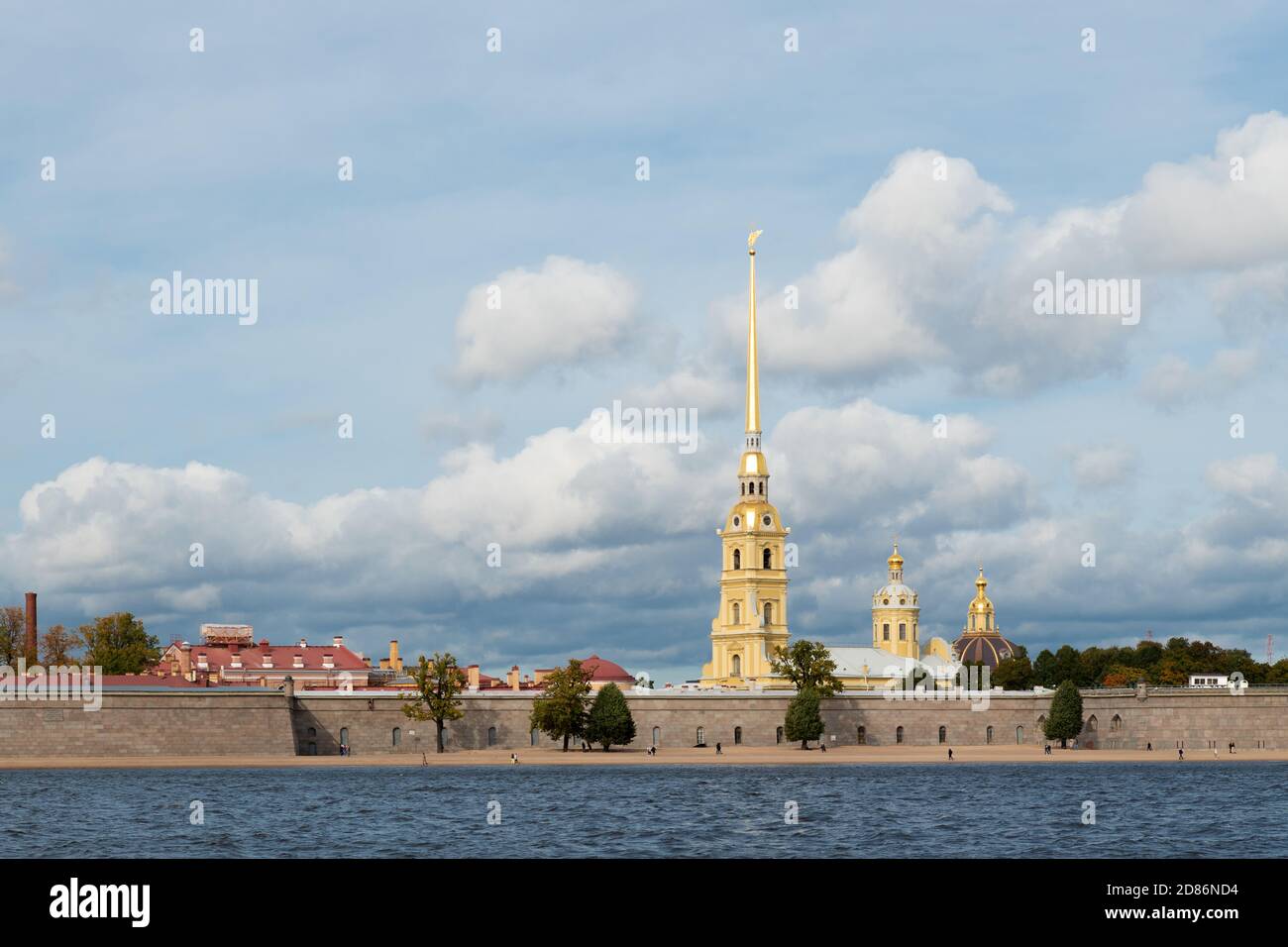 View of The Peter and Paul Fortress, citadel of St. Petersburg, Russia ...
