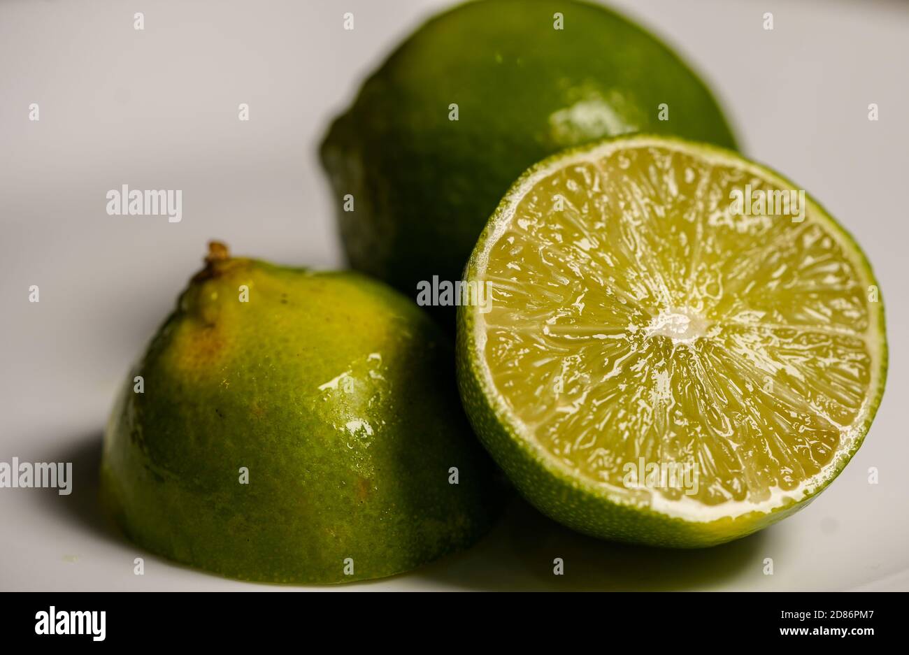 Lime pulp macro slice bunch Stock Photo - Alamy