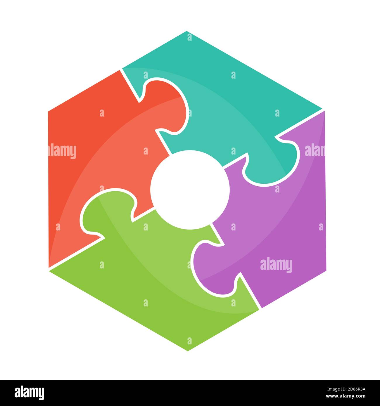 polygon is composed of puzzles, flat design Stock Vector Image & Art ...