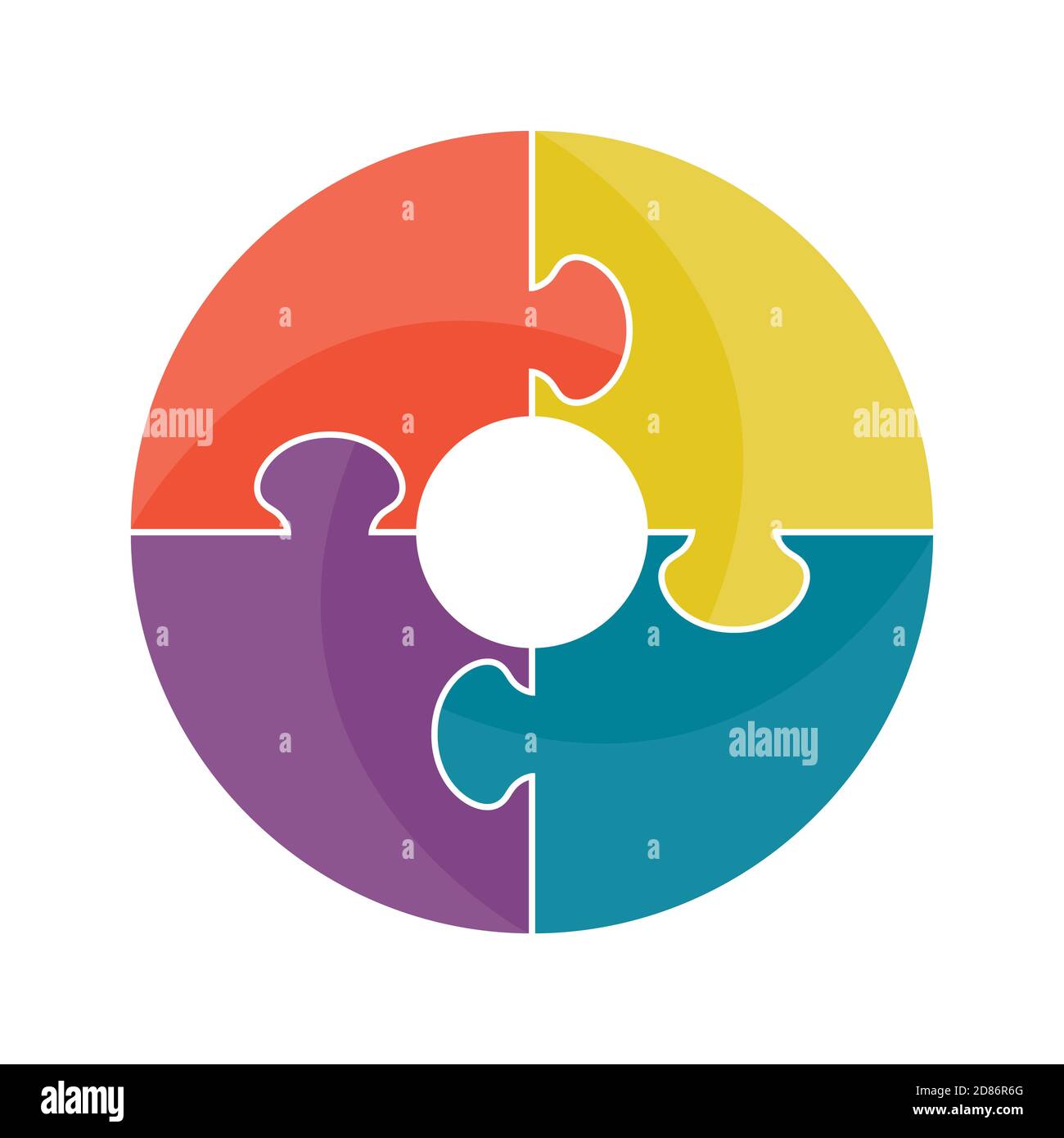 Circle is made of puzzles, flat design Stock Vector Image & Art - Alamy