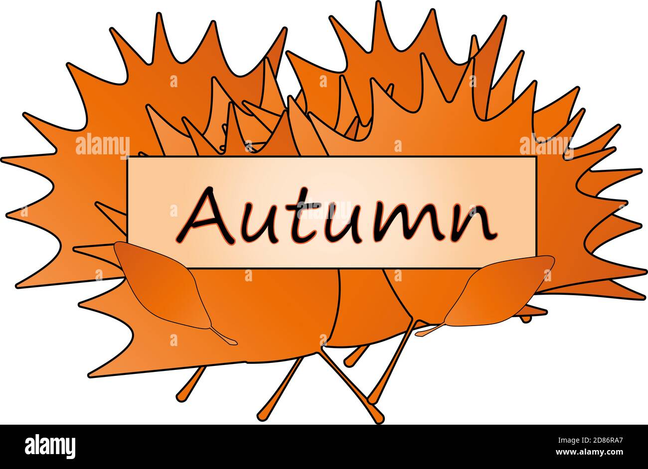 Word autumn in frame Stock Vector Images - Alamy