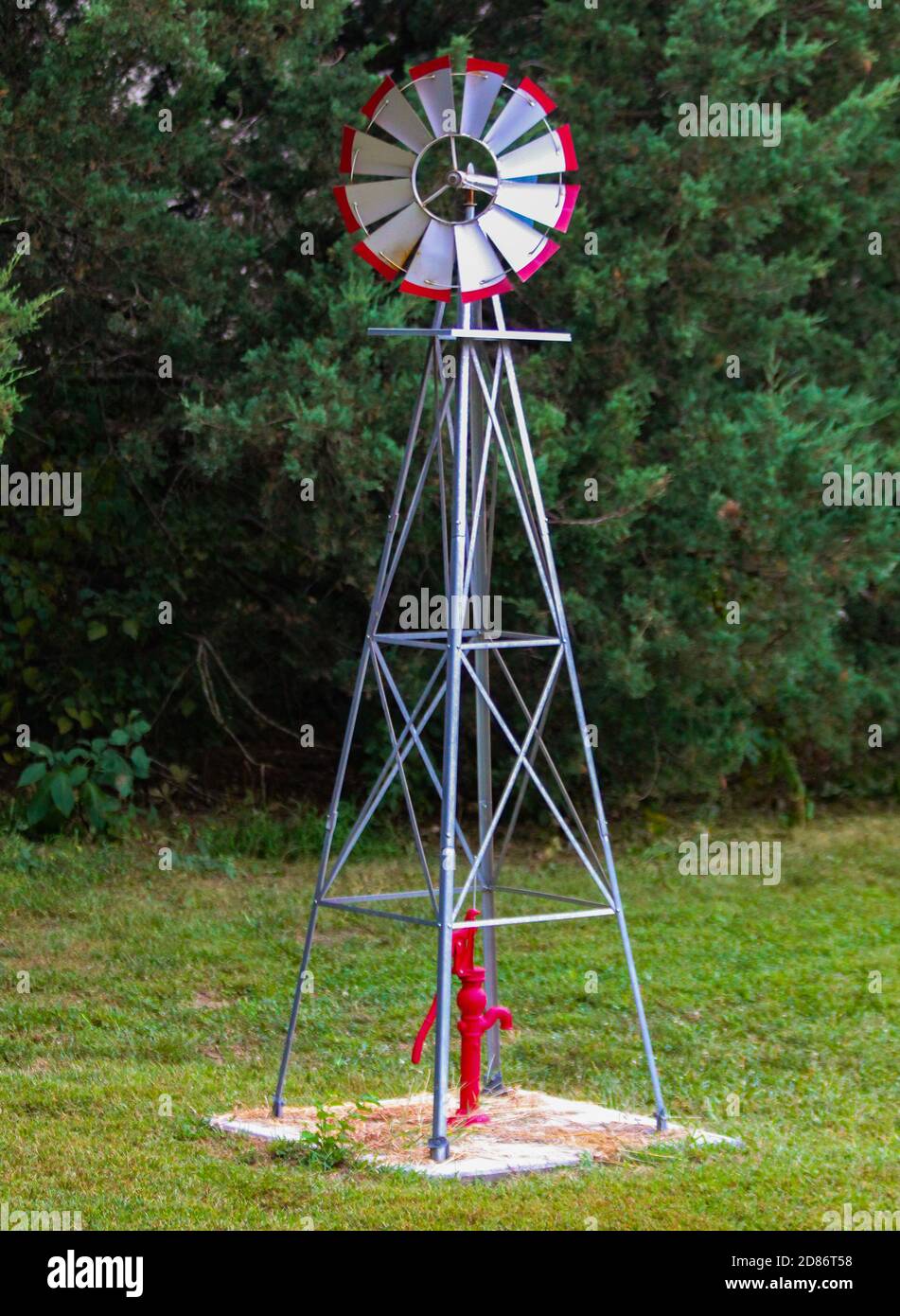 Windmill in a backyard Stock Photo - Alamy