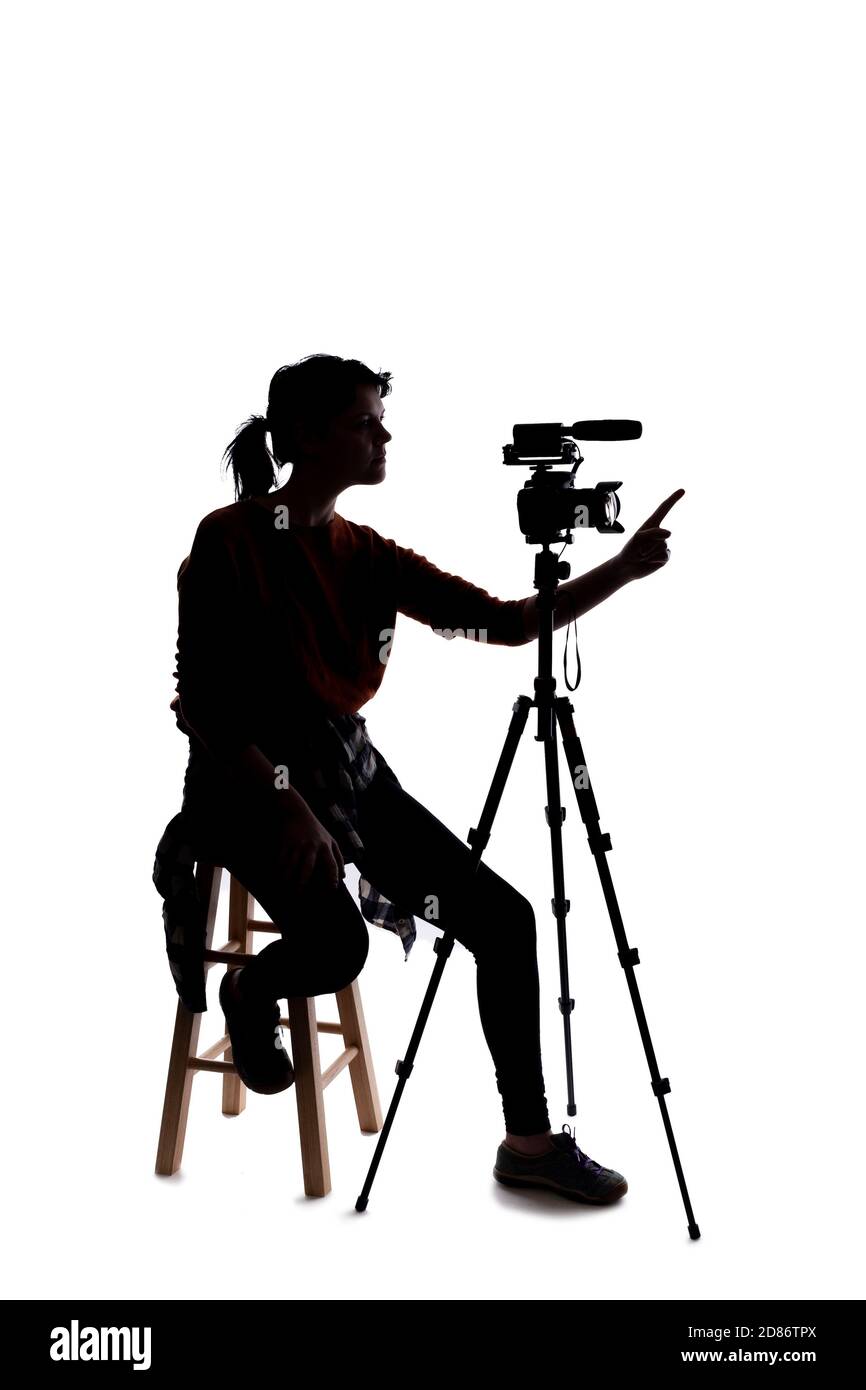 Female photographer video Cut Out Stock Images & Pictures - Alamy