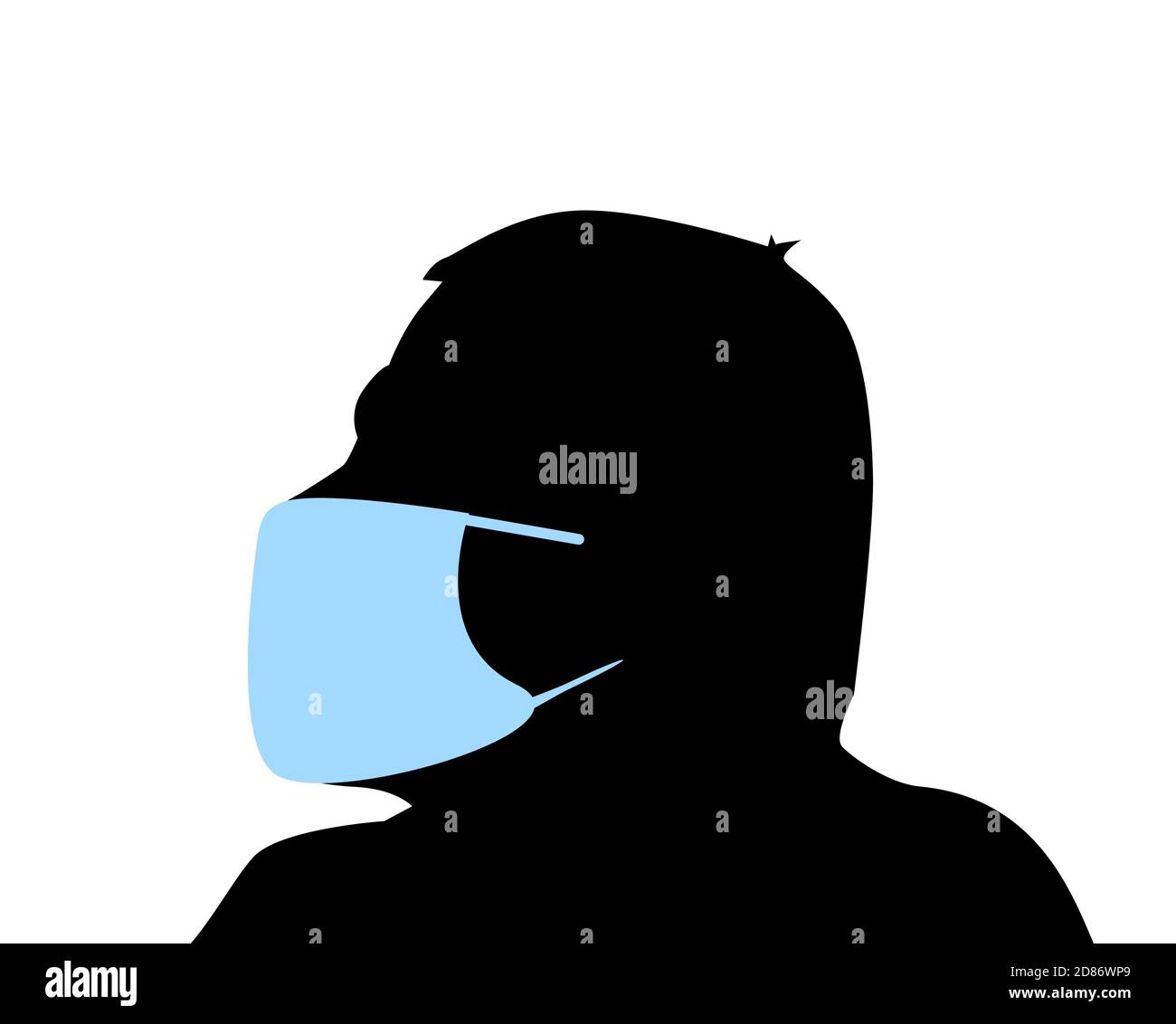 a man wearing a medical mask. Vector illustration Stock Vector Image ...