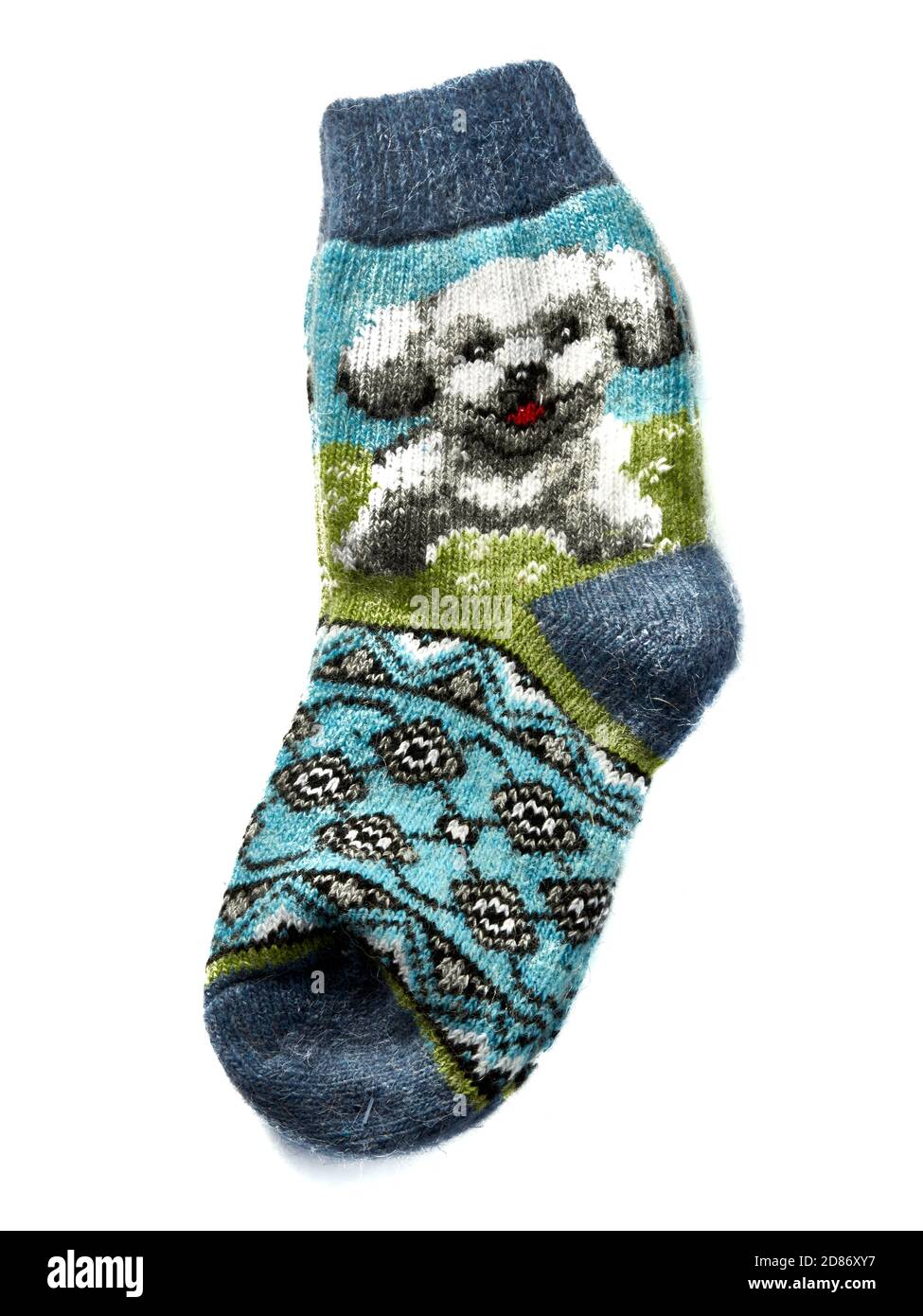 Blue sock Cut Out Stock Images & Pictures - Alamy