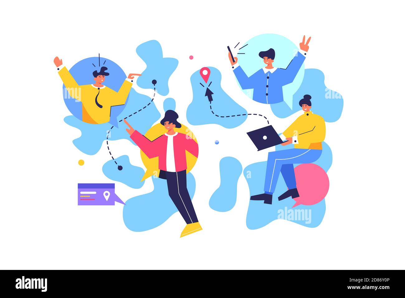 Communicate togetherness Stock Vector Images - Alamy