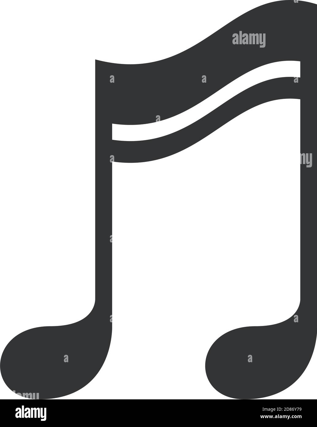 music note silhouette isolated icon vector illustration design Stock ...