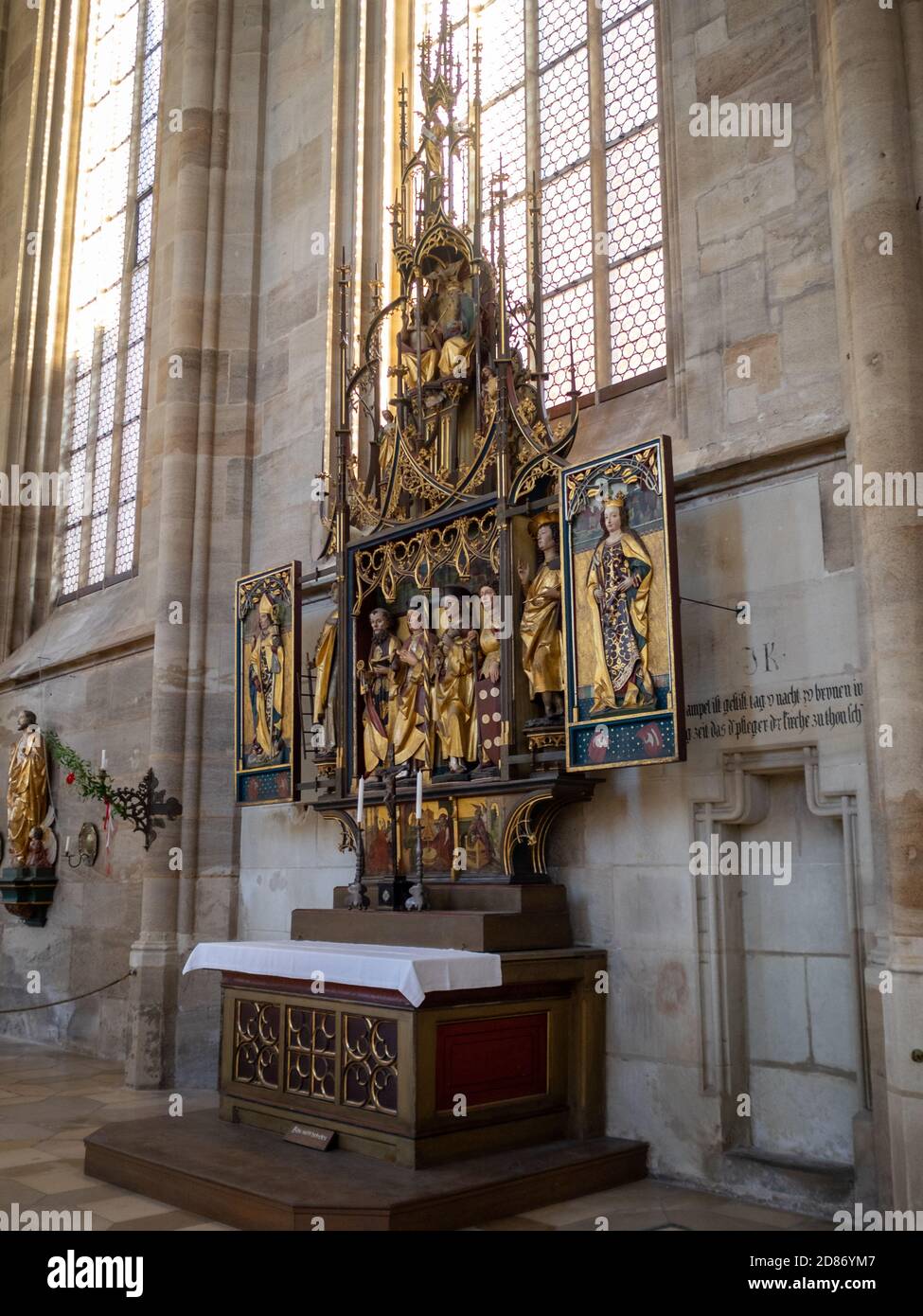 Side altar of the Parish of St. Georg, Dinkelsbuhl Stock Photo - Alamy