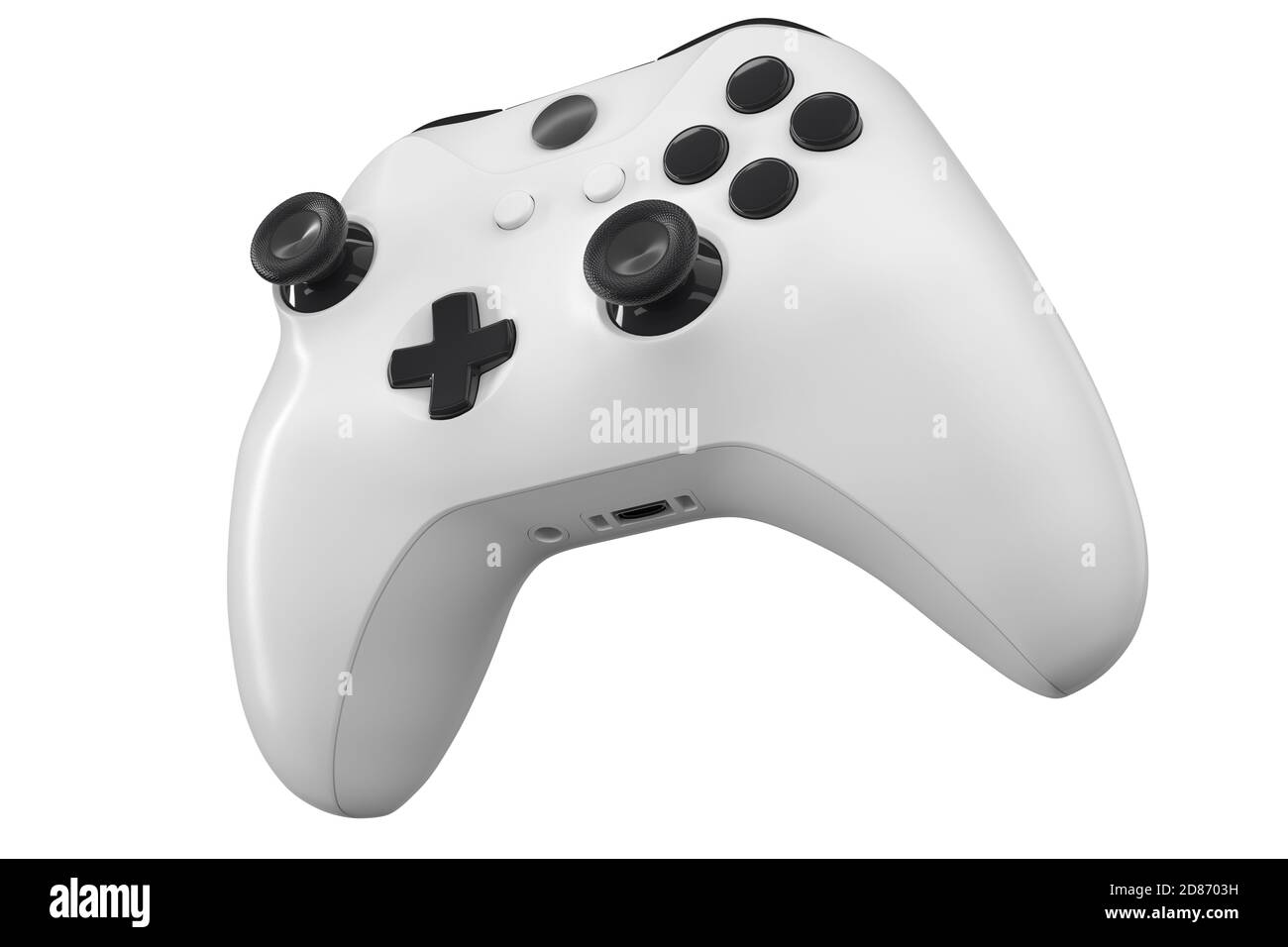 Realistic video game controller isolated on white with clipping path ...
