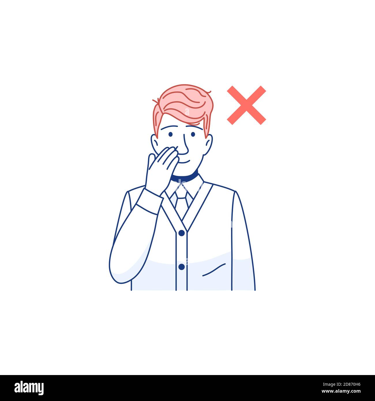 Line icon respiratory face Stock Vector Images - Alamy