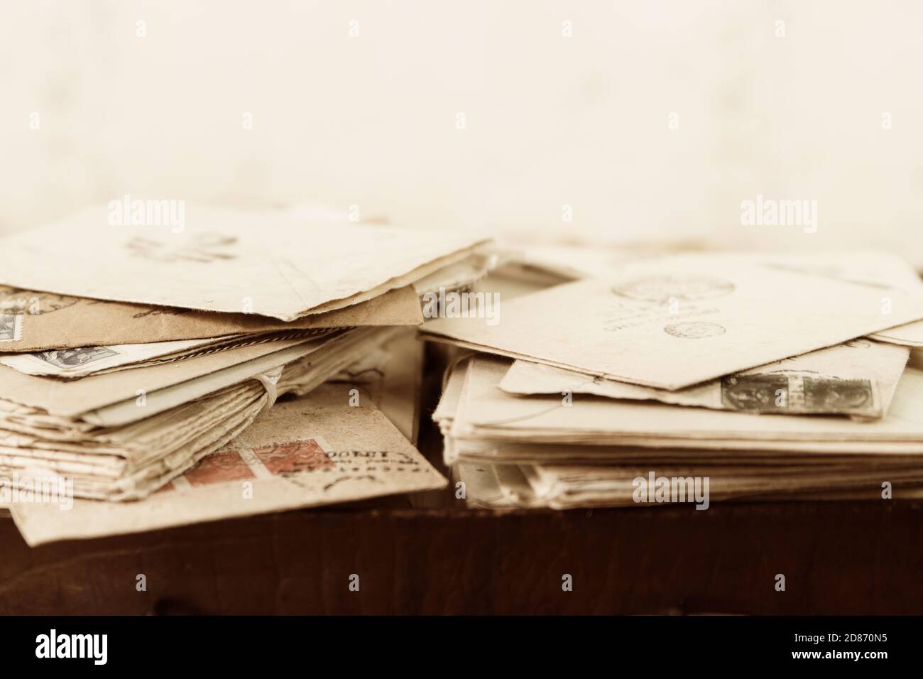 Postal letters from WW2 and text space Stock Photo - Alamy