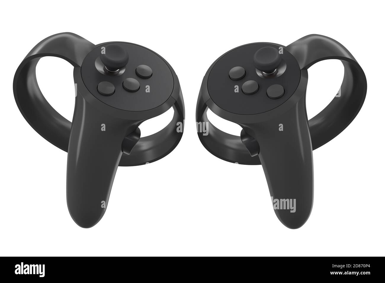Virtual reality controllers for online and cloud gaming isolated on ...
