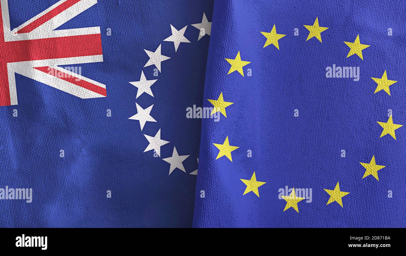 European union cook islands flag hi-res stock photography and images ...