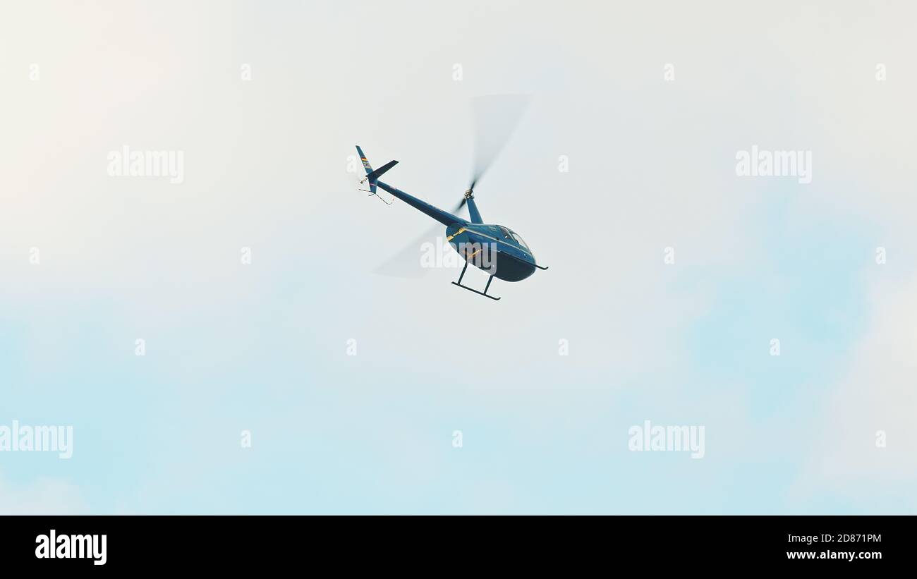 Flying helicopters in the sky. High quality photo Stock Photo - Alamy