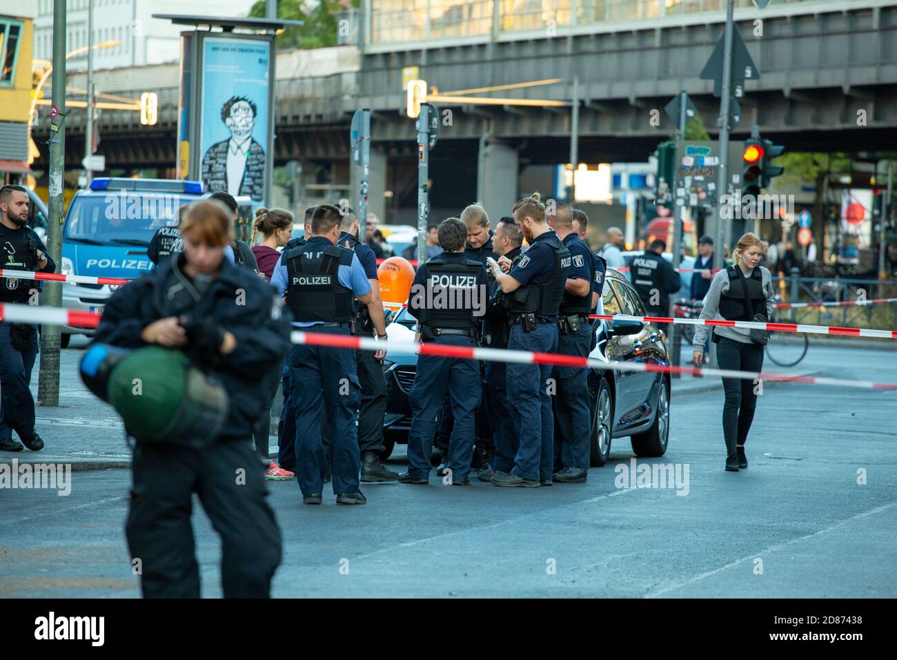 Police on streets of city Berlin, close up Stock Photo - Alamy