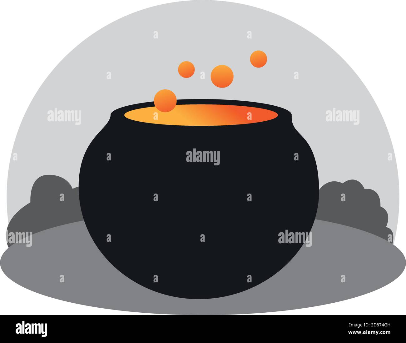 witch cauldron pot isolated icon vector illustration design Stock ...